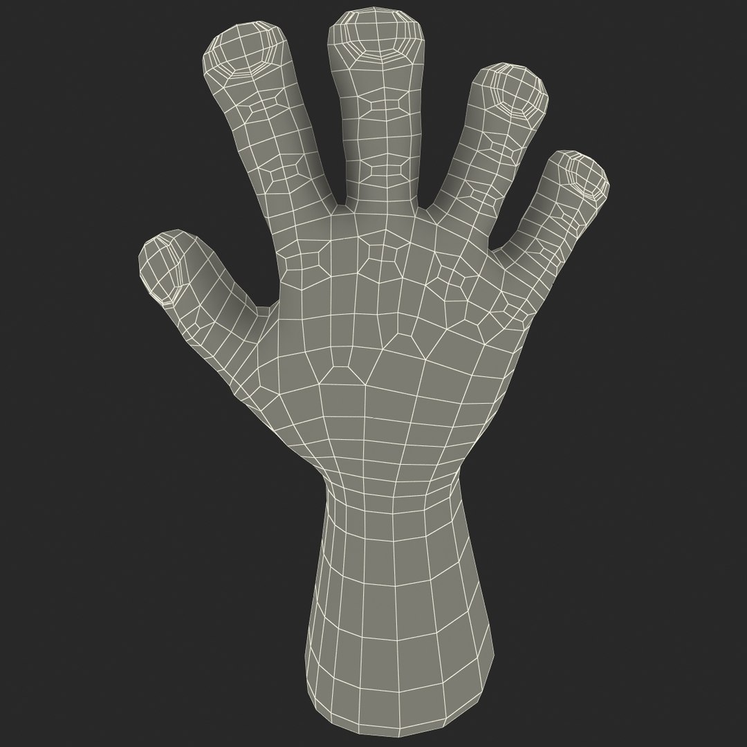 cartoon hand 3d model