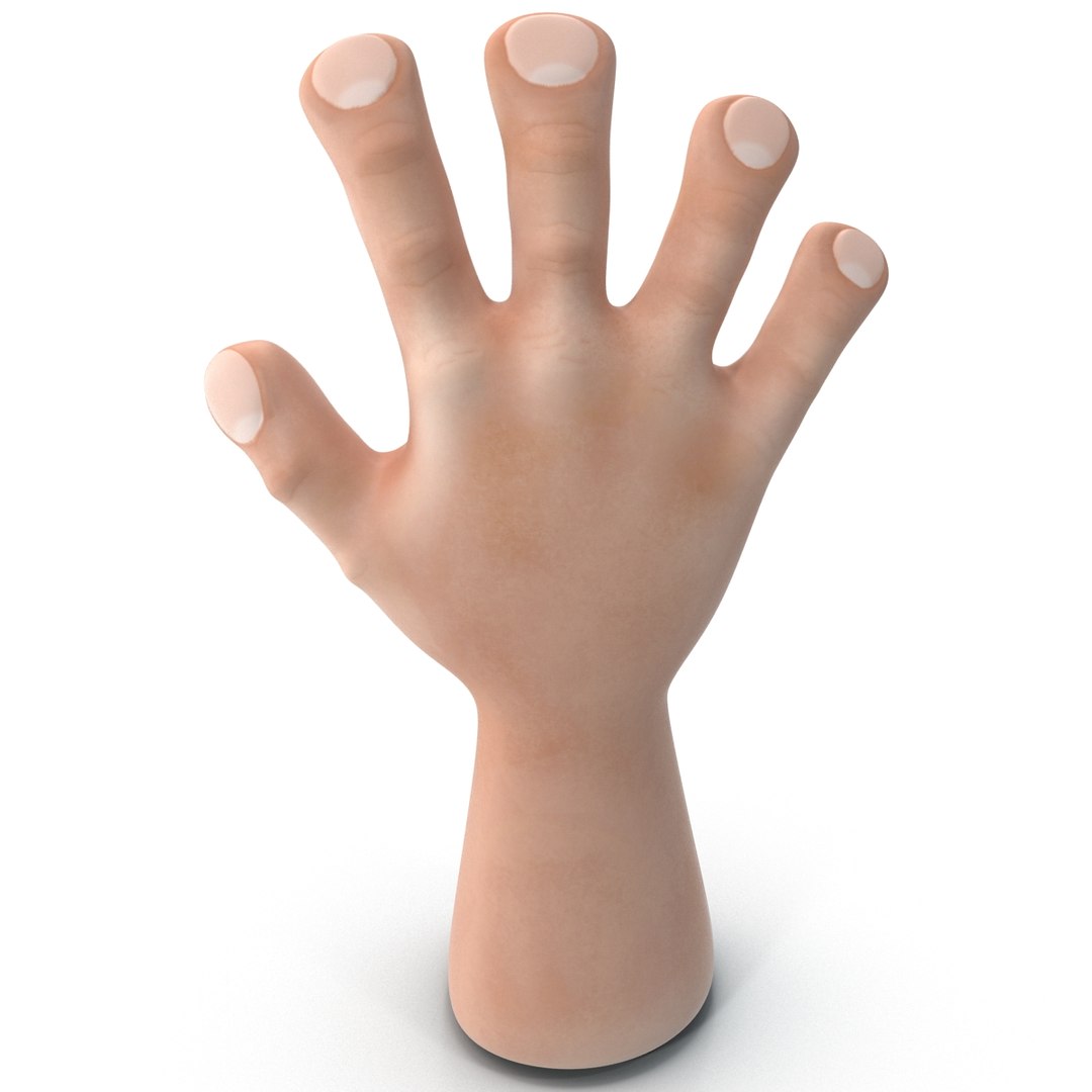 cartoon hand 3d model