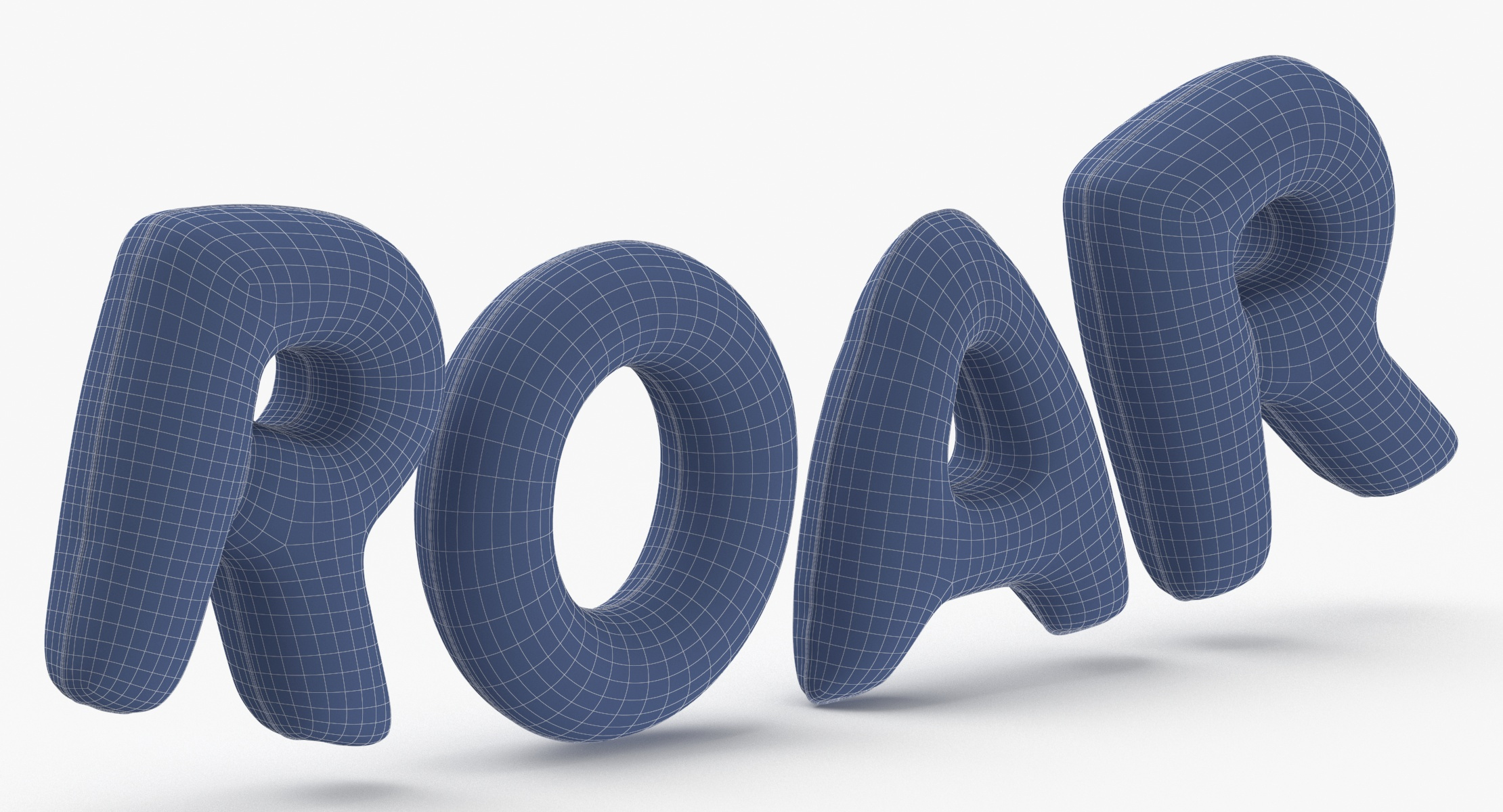 3D Foil Balloon Words Roar Gold - TurboSquid 1740984