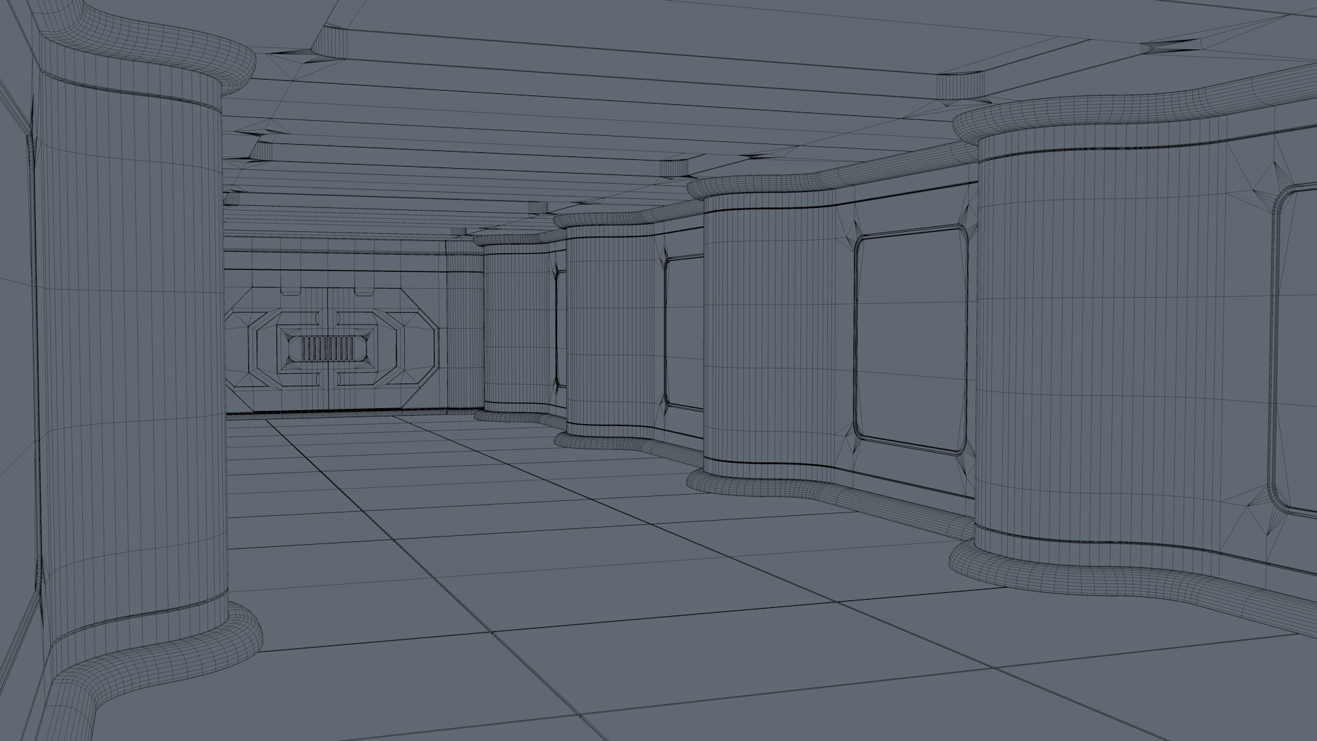 3D Sci Fi Corridor Model - TurboSquid 2360958