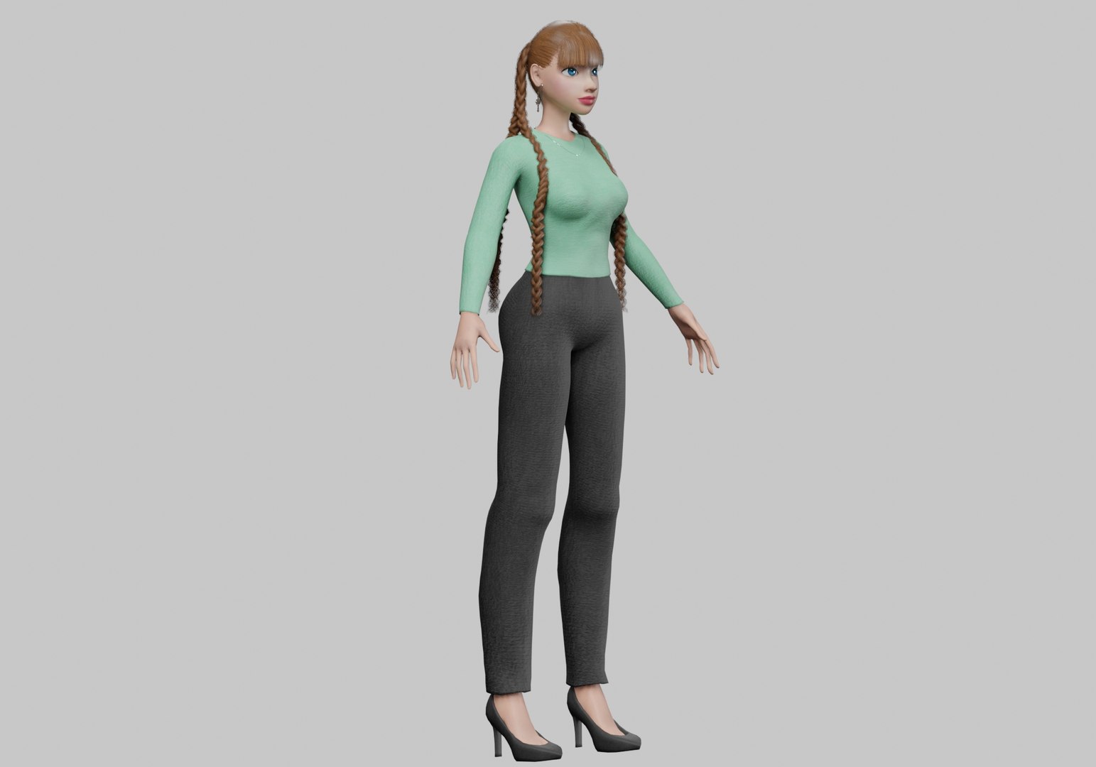 Pretty Beautiful Girl V43921 Model - TurboSquid 2264635
