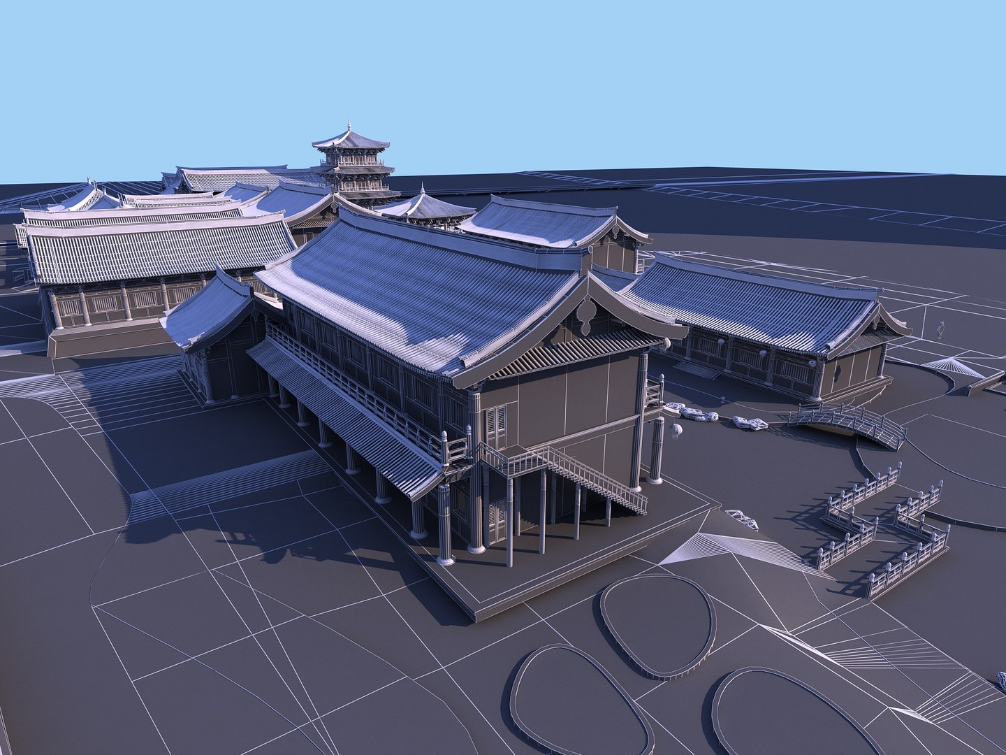 3D Chinese Ancient City 4 model - TurboSquid 2057349
