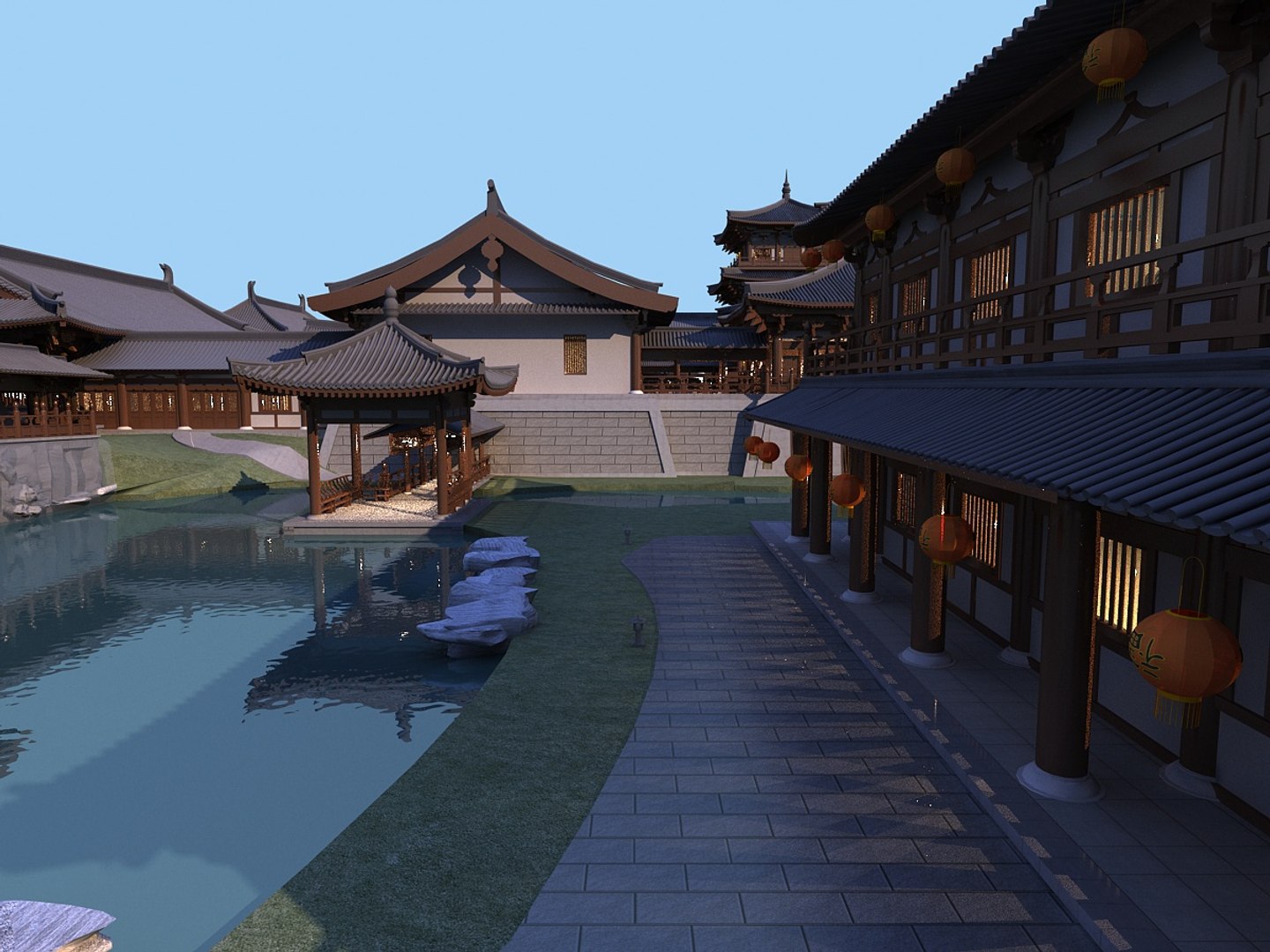 3D Chinese Ancient City 4 Model - TurboSquid 2057349