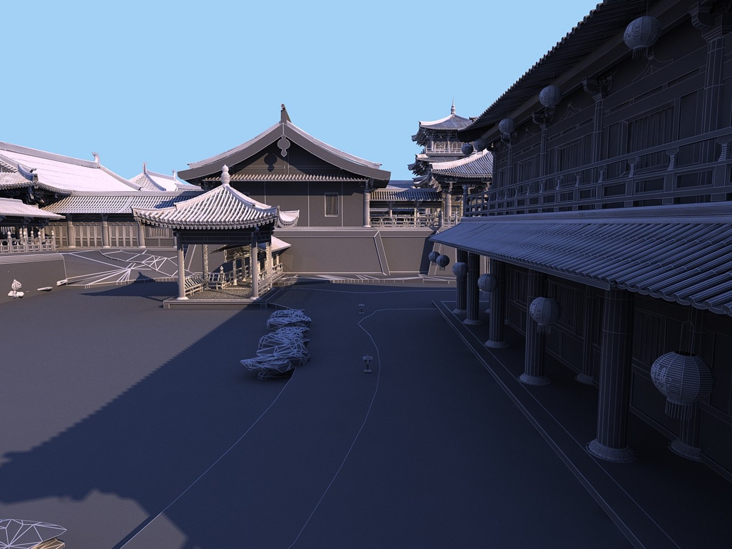 3D Chinese Ancient City 4 model - TurboSquid 2057349