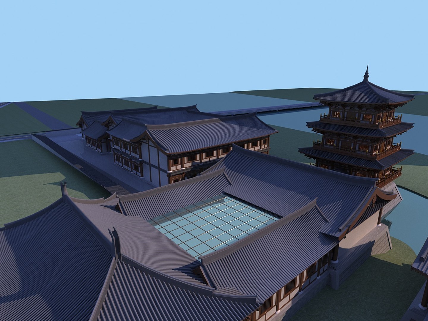 3D Chinese Ancient City 4 Model - TurboSquid 2057349