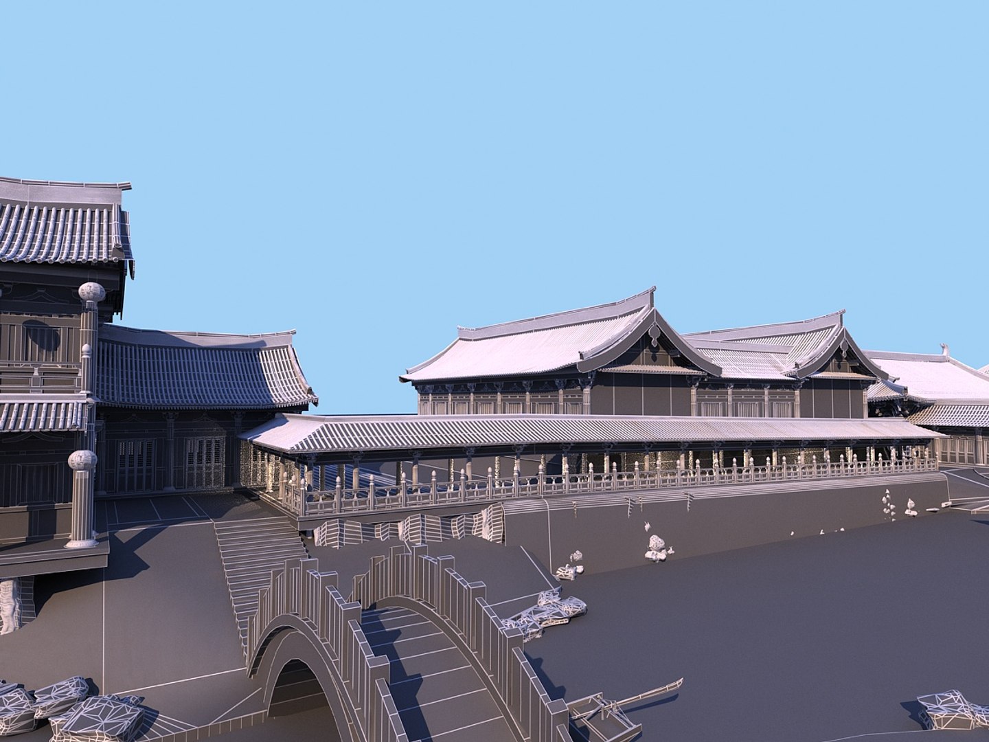 3D Chinese Ancient City 4 model - TurboSquid 2057349