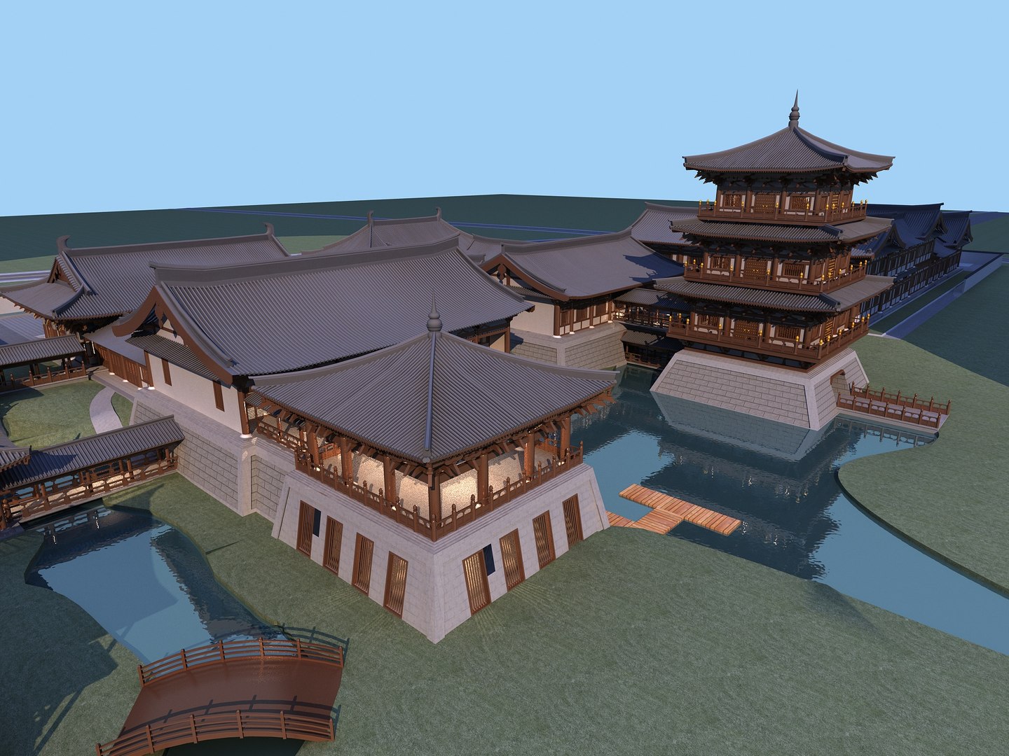 3D Chinese Ancient City 4 Model - TurboSquid 2057349
