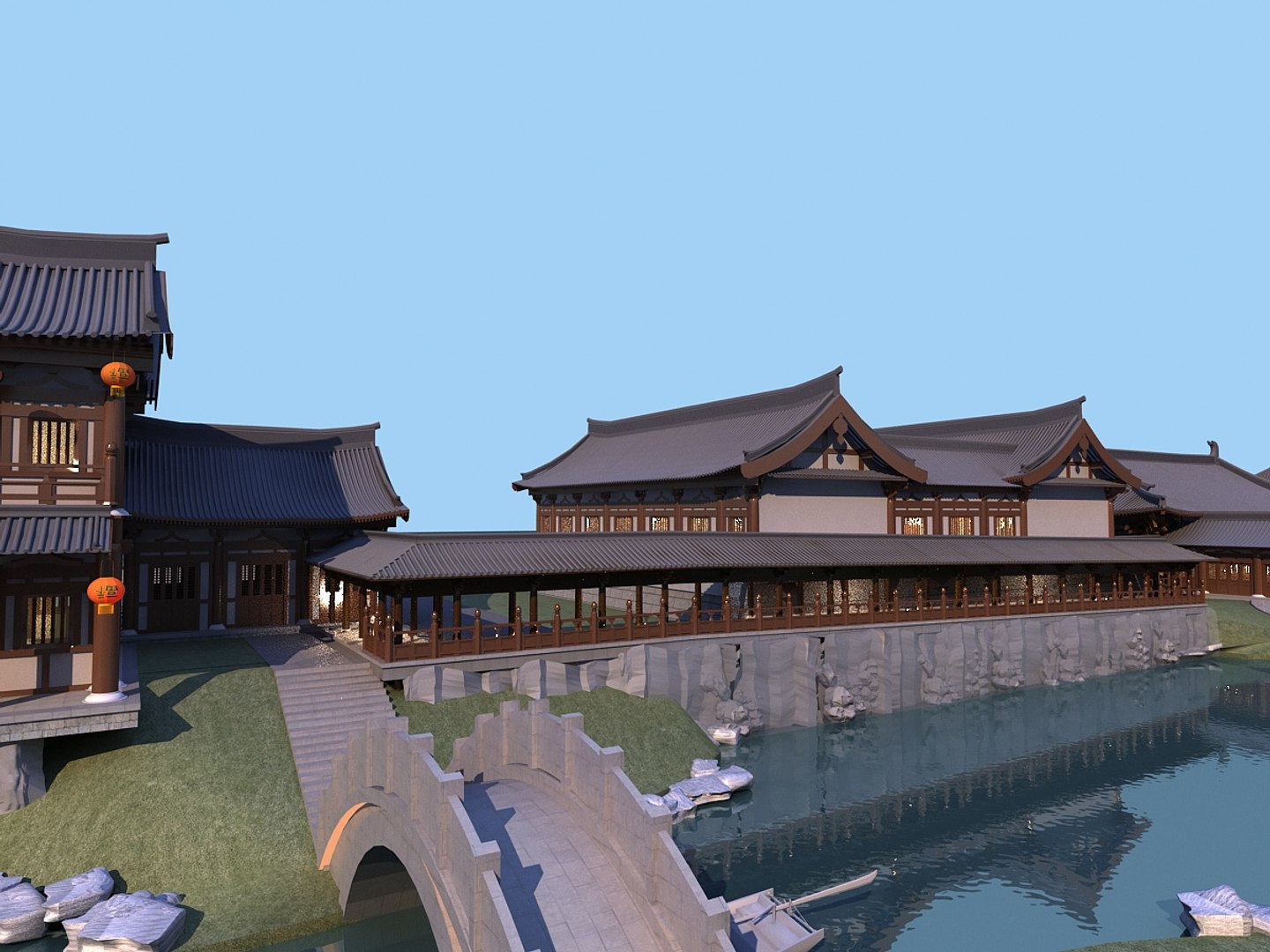3D Chinese Ancient City 4 Model - TurboSquid 2057349