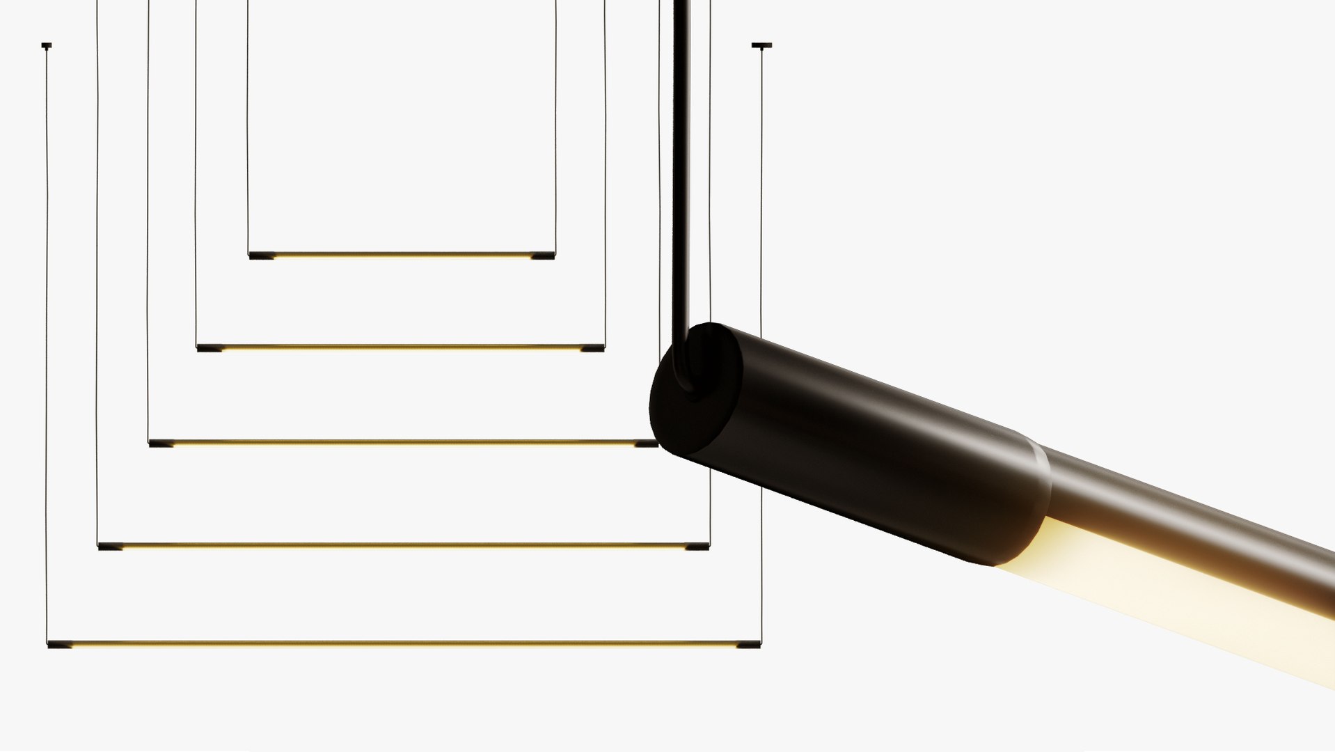 3D model lines designer chandelier - TurboSquid 1991113