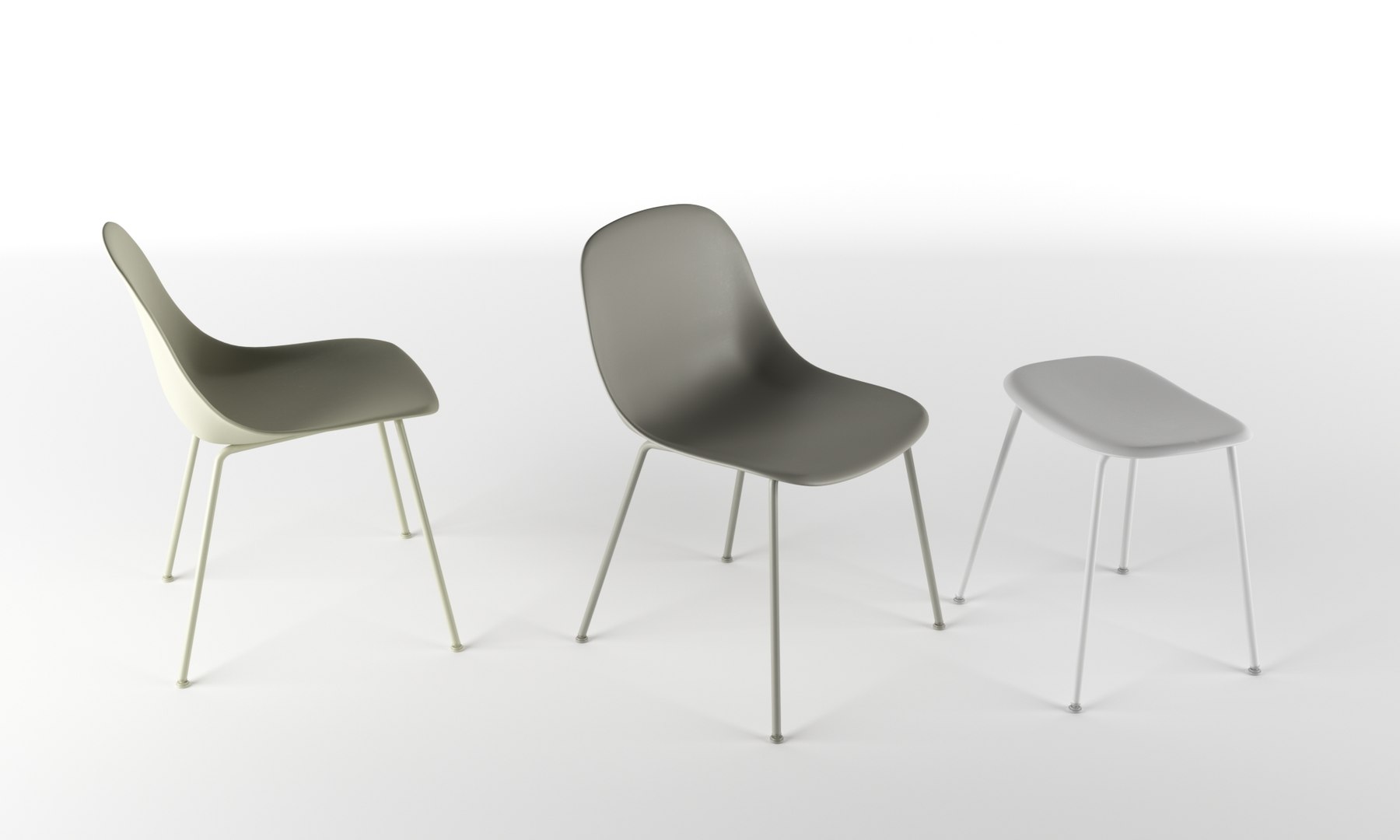 3D Fiber Family Muuto Chairs - TurboSquid 1541347