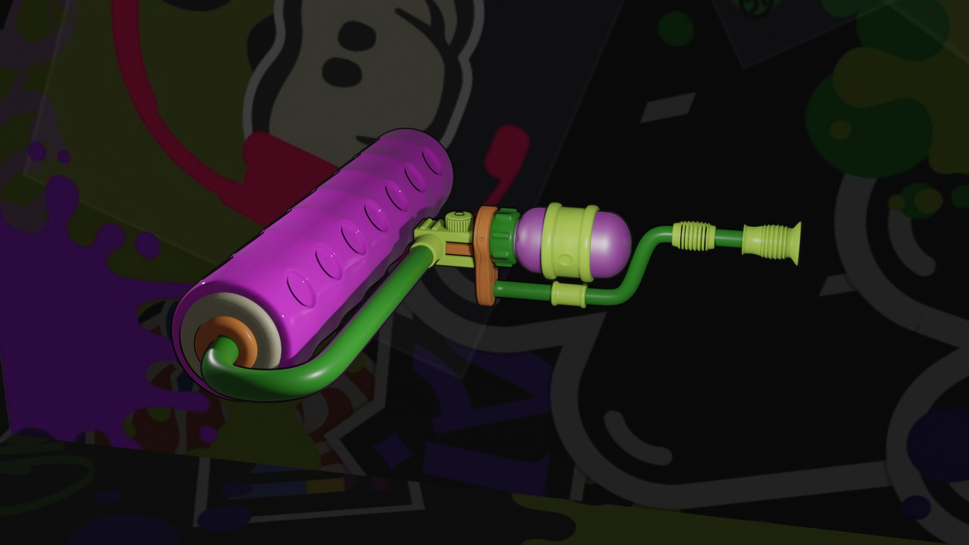 3D Splatoon Roller - TurboSquid 1751037
