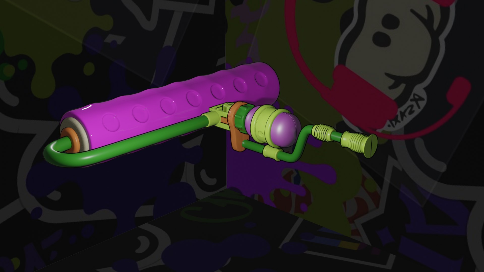3D Splatoon Roller - TurboSquid 1751037