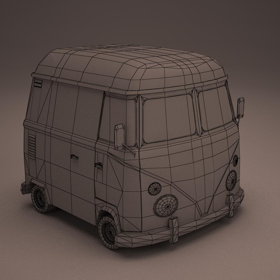 Cartoon Van 3d Model