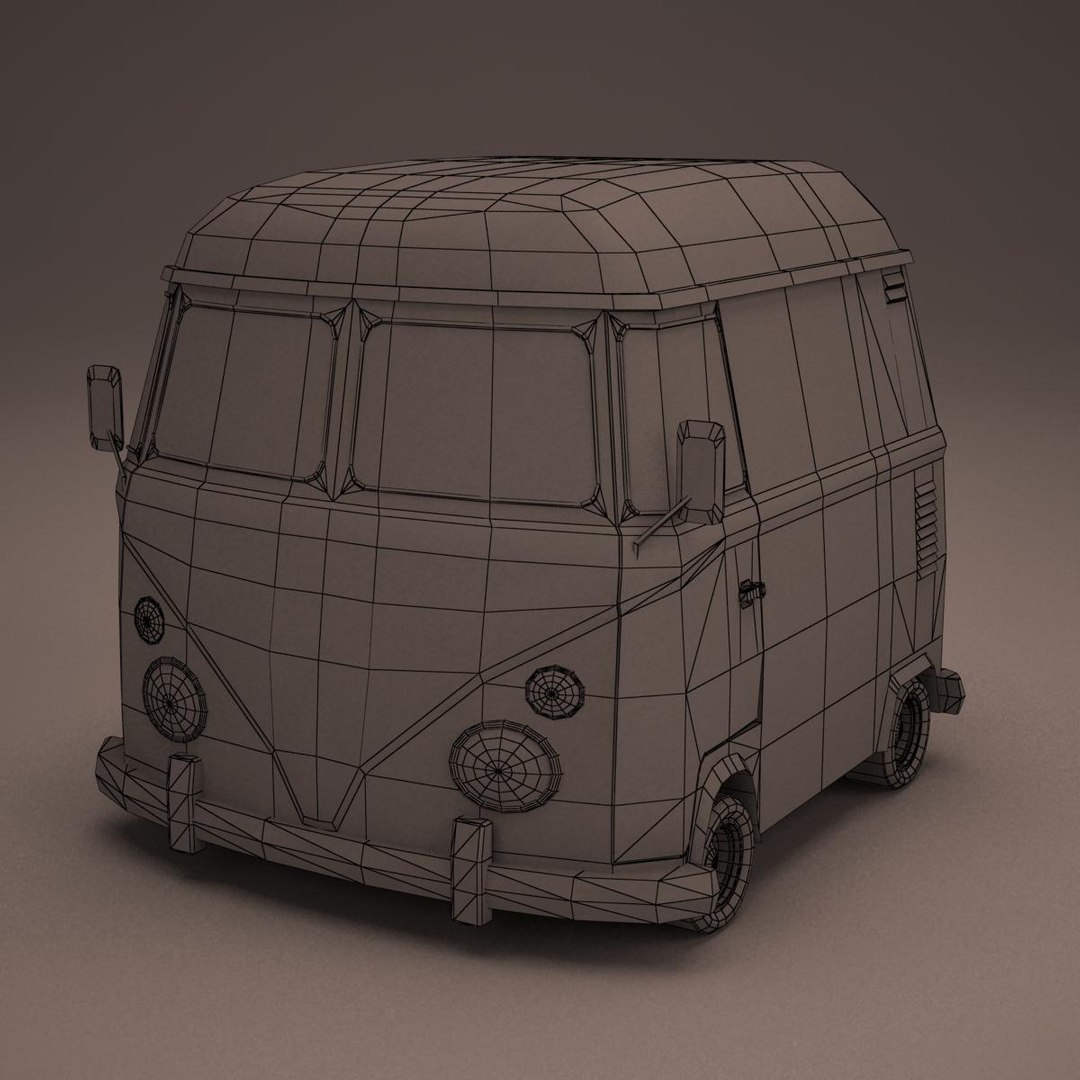 Cartoon Van 3d Model