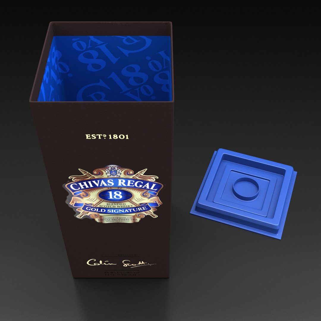 Chivas Regal 18 Packaging 3d Max
