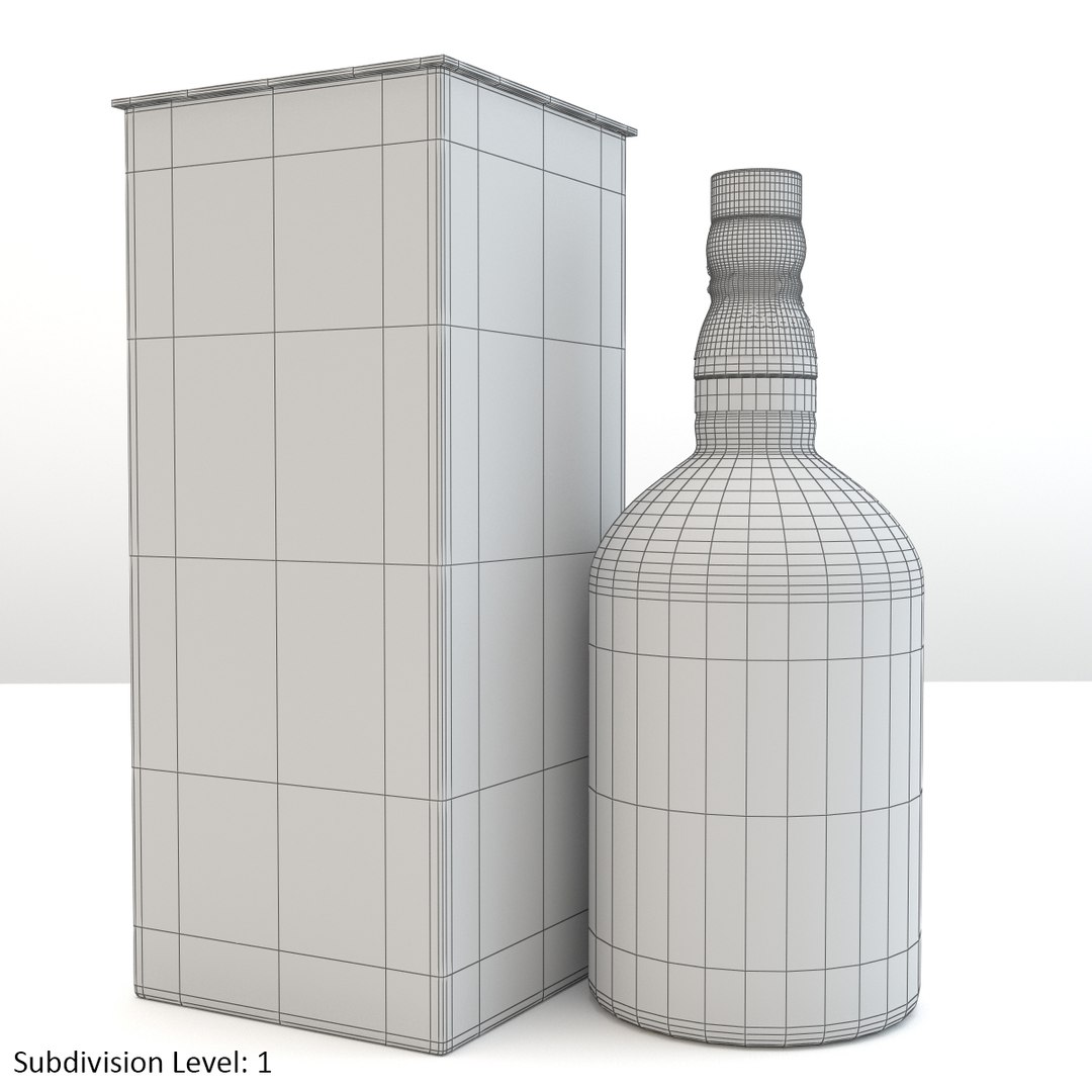 chivas regal 18 packaging 3d max