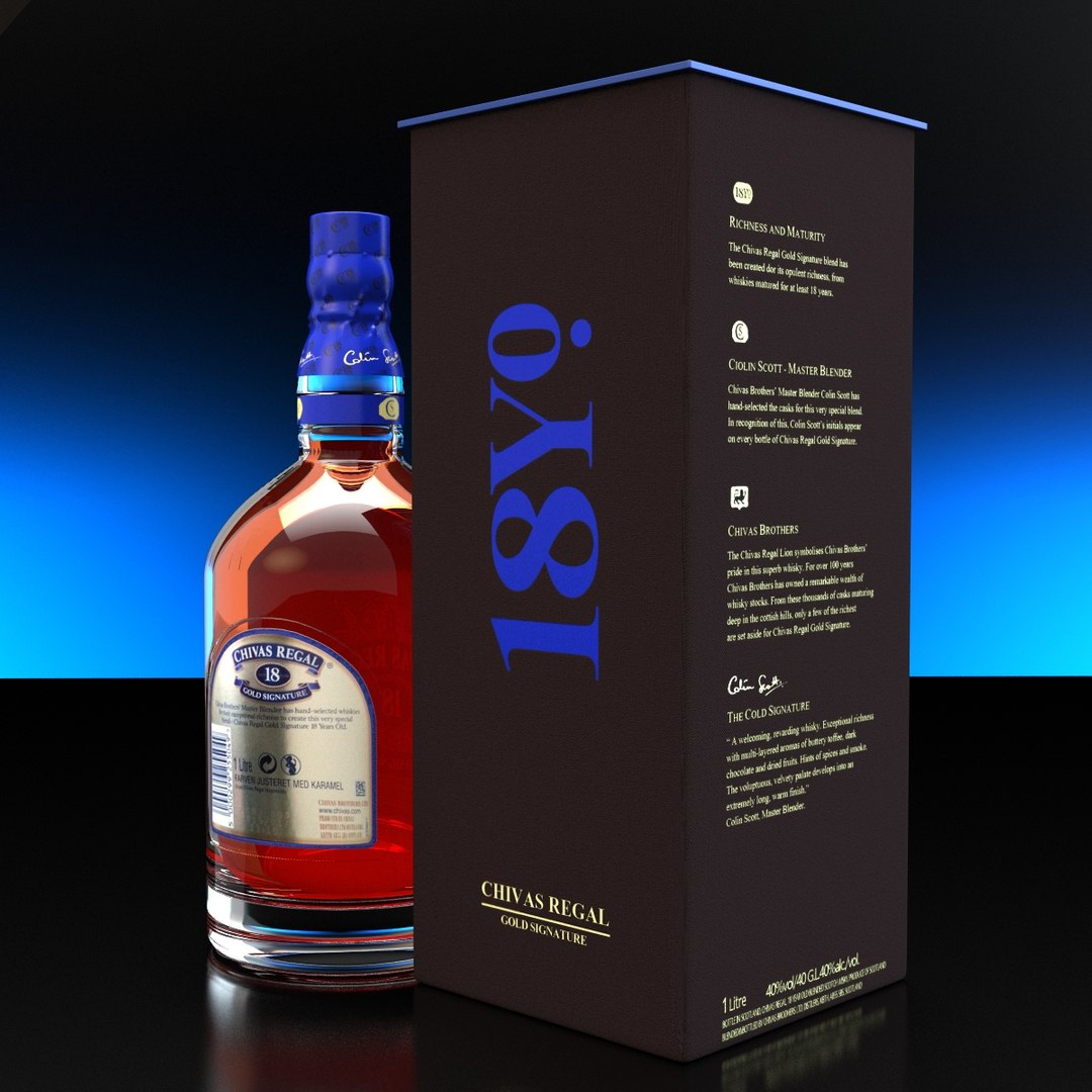 Chivas Regal 18 Packaging 3d Max