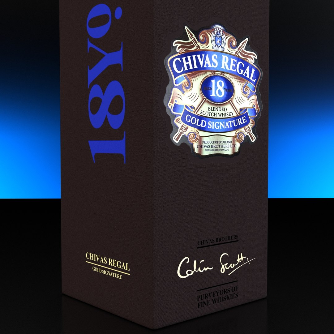 Chivas Regal 18 Packaging 3d Max