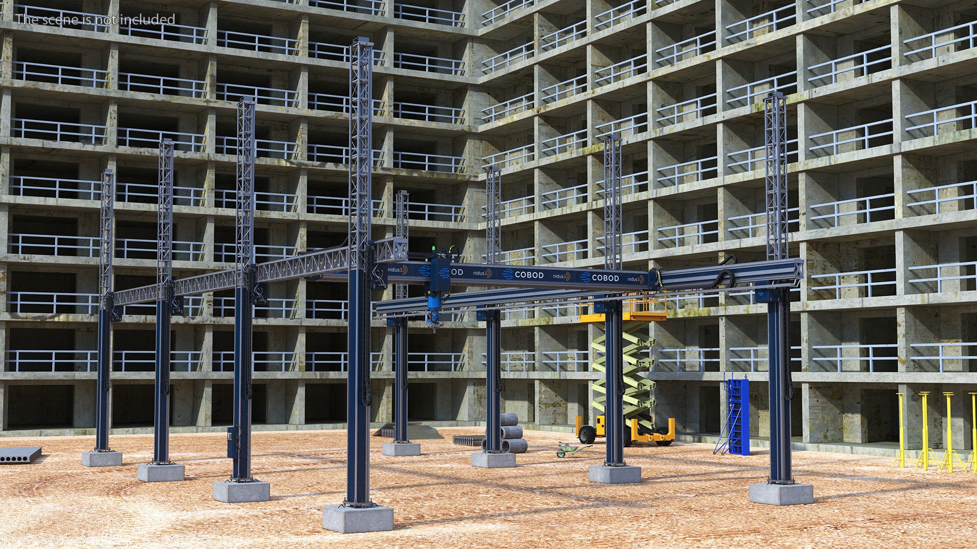 Cobod Bod2 House Construction 3D Printer Rigged 3D - TurboSquid 2206792