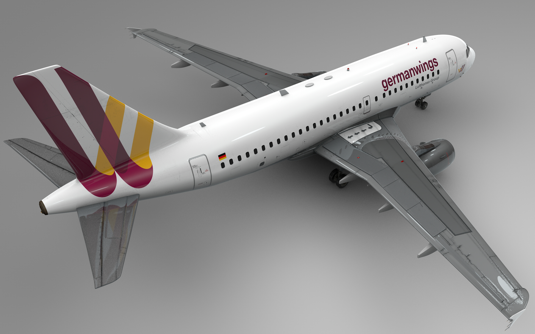 Airbus A319-100 GERMANWINGS L1376 3D model - TurboSquid 1736354