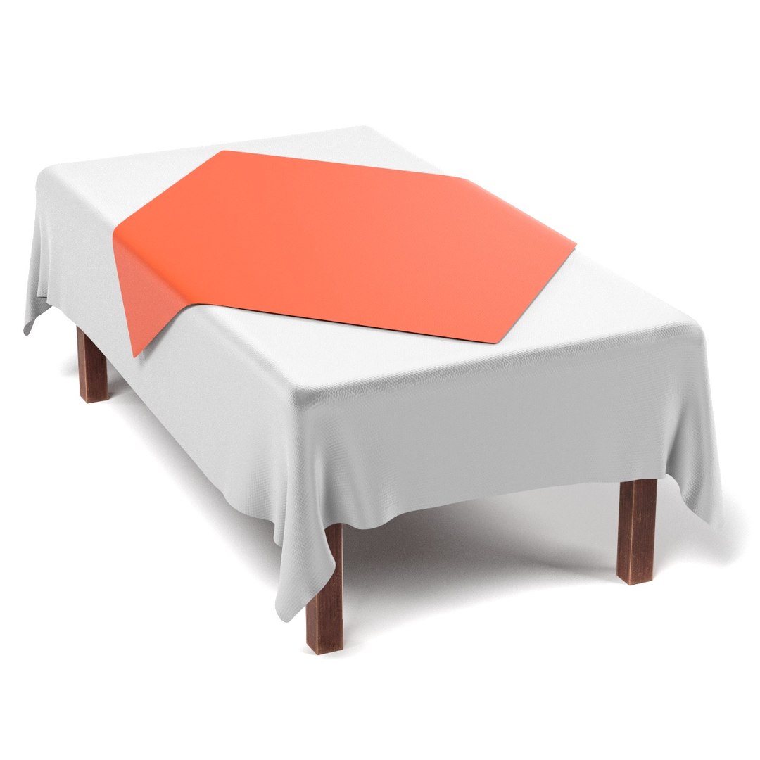 3d Obj Table Tablecloth Rectangular