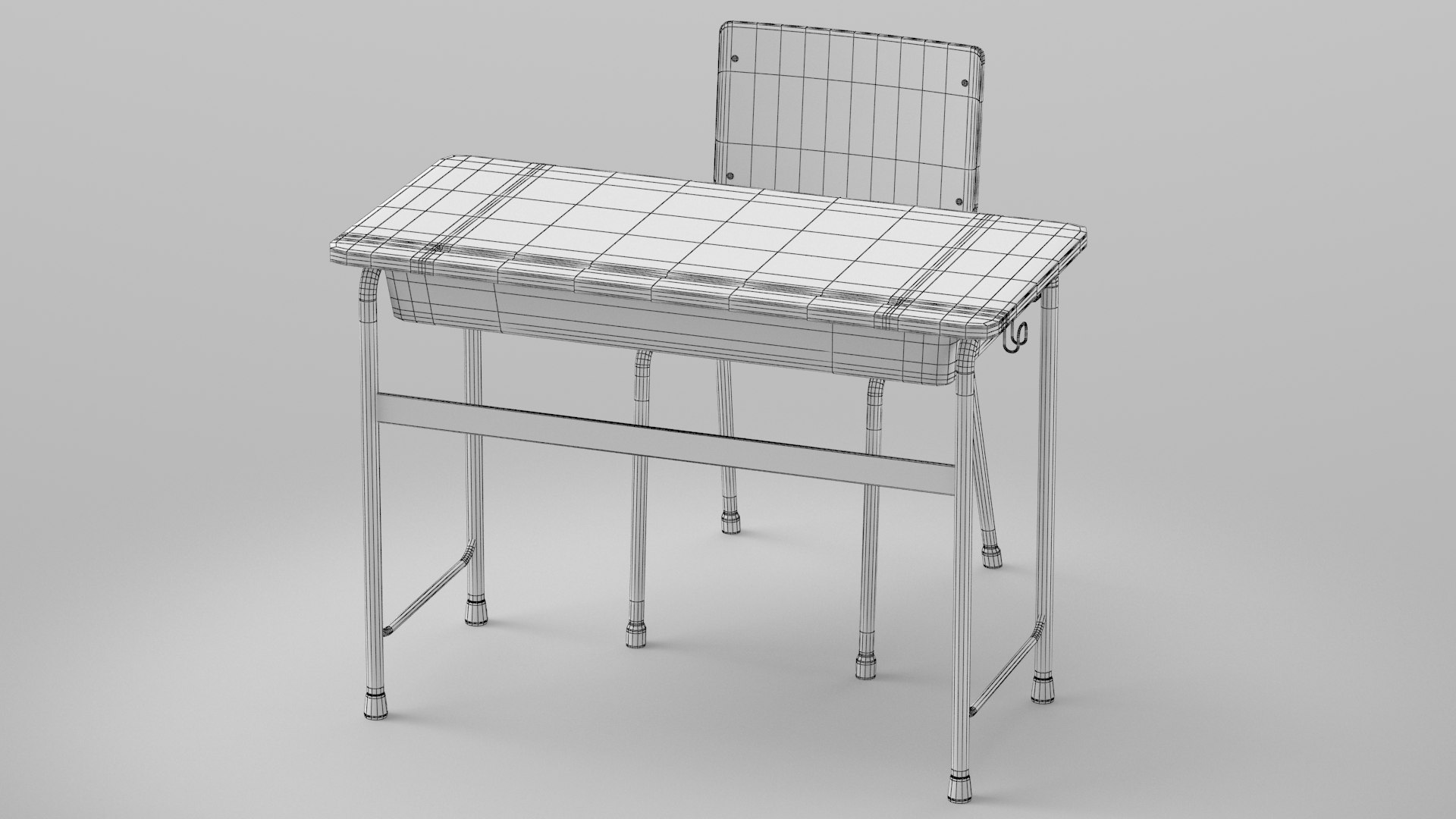 Classroom Desk And Chair 3D Model - TurboSquid 1788611