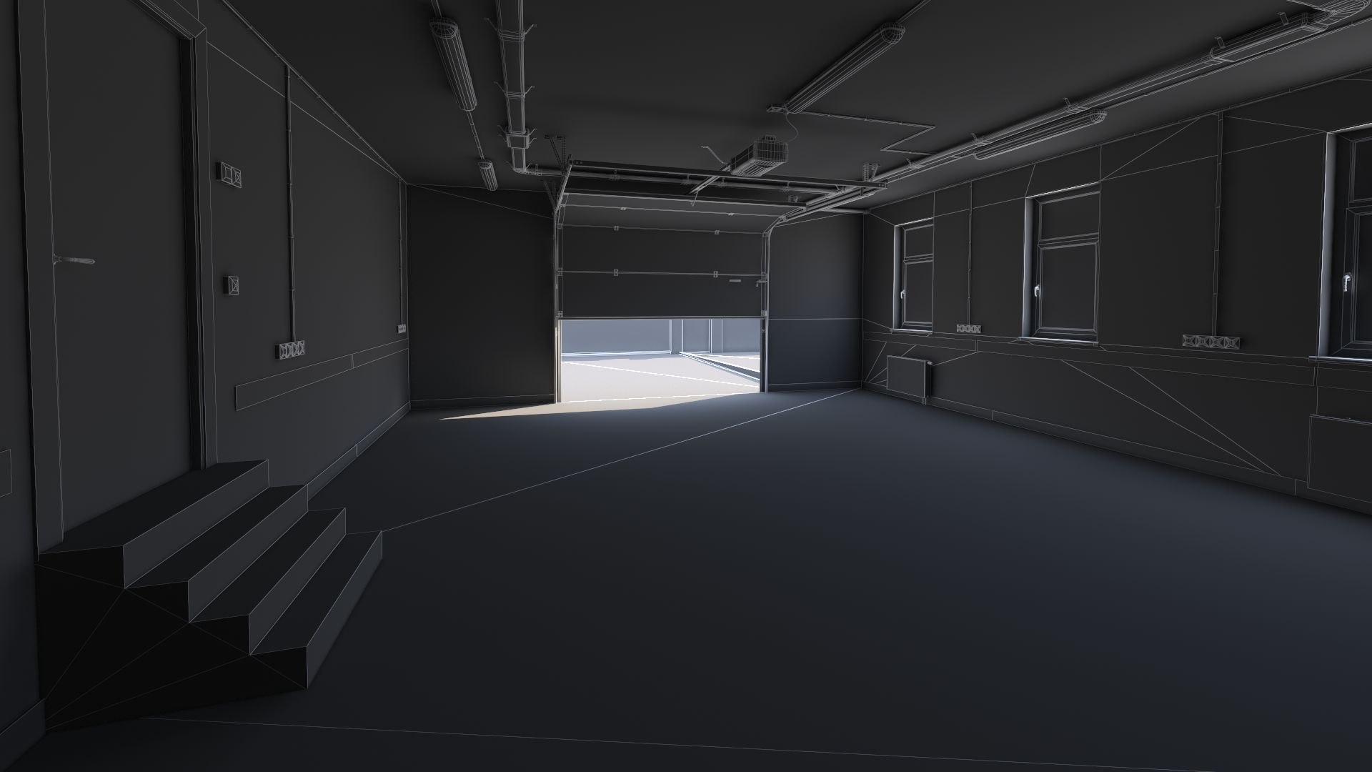 Home Garage Base Interior 1 Vray 3D Model - TurboSquid 2118927