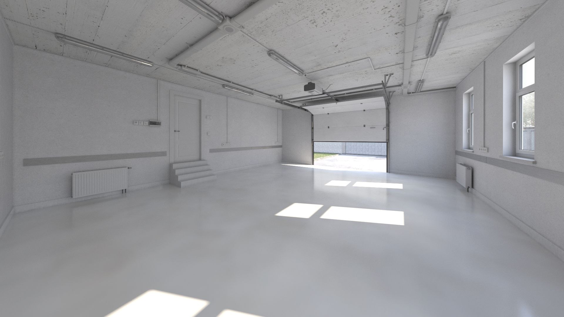 Home Garage Base Interior 1 Vray 3D Model - TurboSquid 2118927