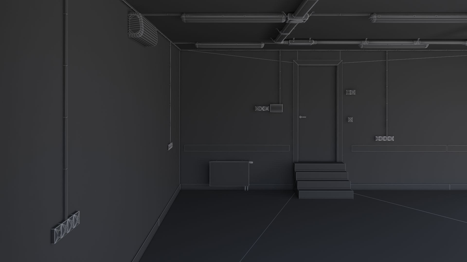 Home Garage Base Interior 1 Vray 3D Model - TurboSquid 2118927