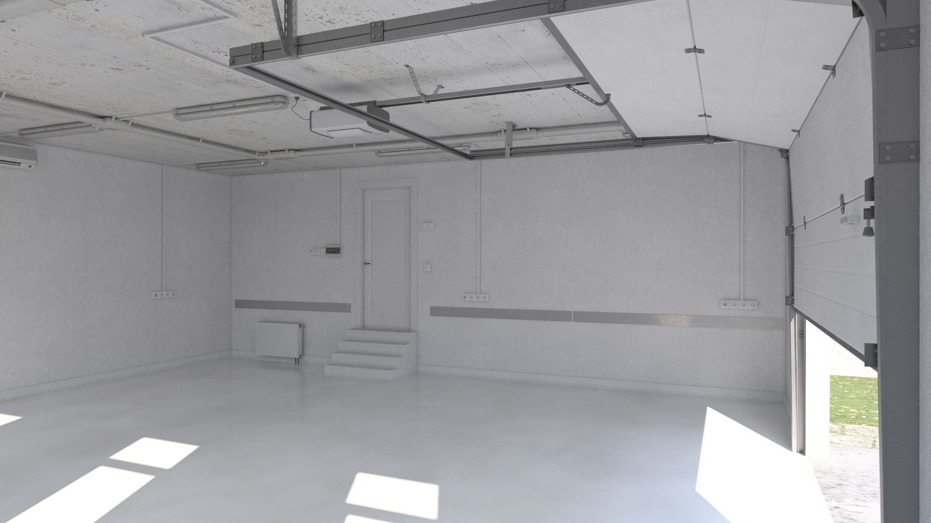 Home Garage Base Interior 1 Vray 3D Model - TurboSquid 2118927
