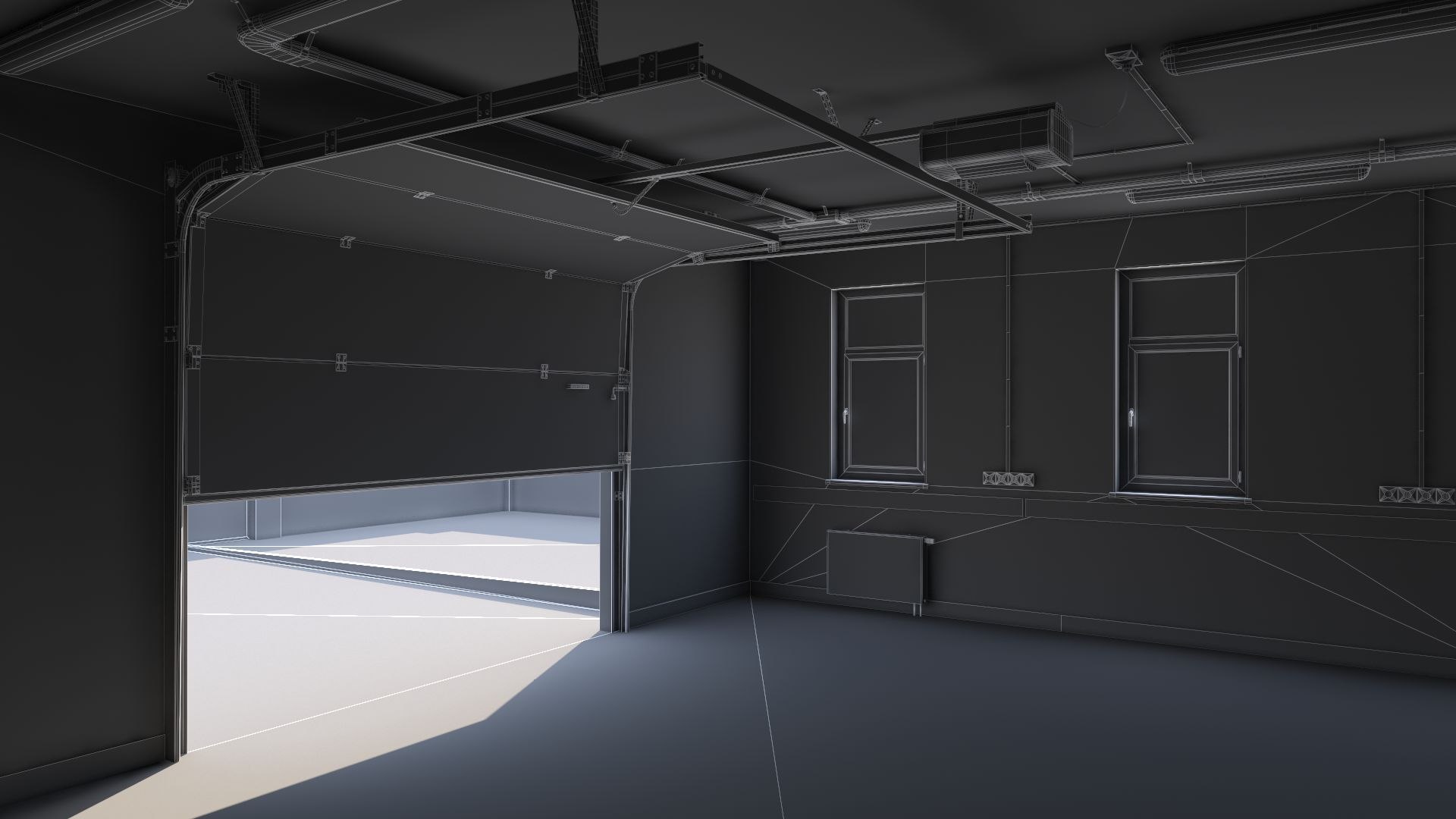 Home Garage Base Interior 1 Vray 3D Model - TurboSquid 2118927