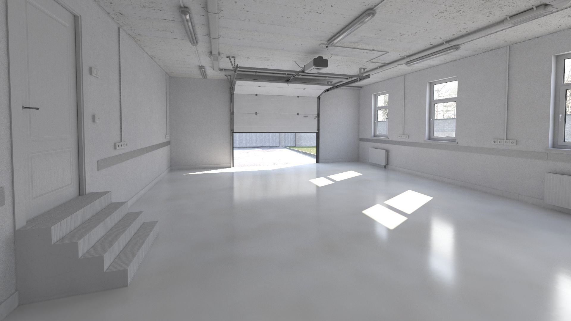 Home Garage Base Interior 1 Vray 3D Model - TurboSquid 2118927