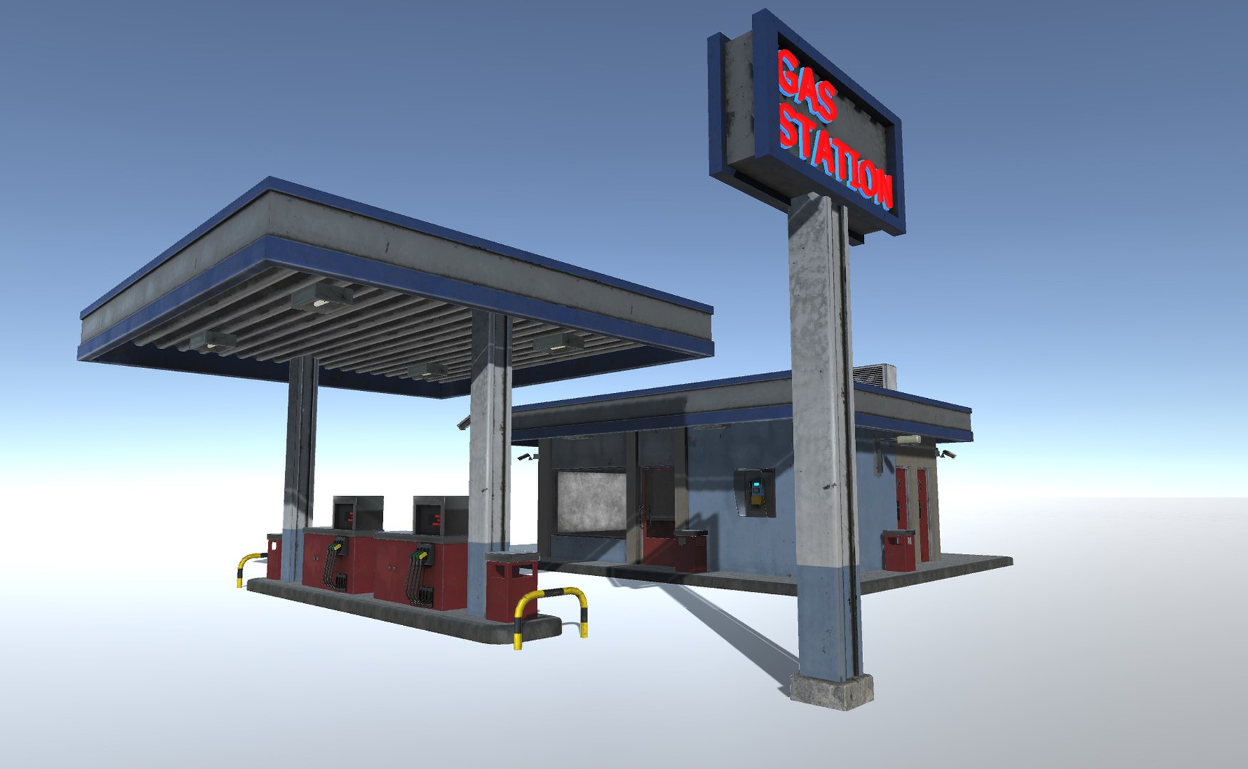 Gas Station 3D - TurboSquid 1253375