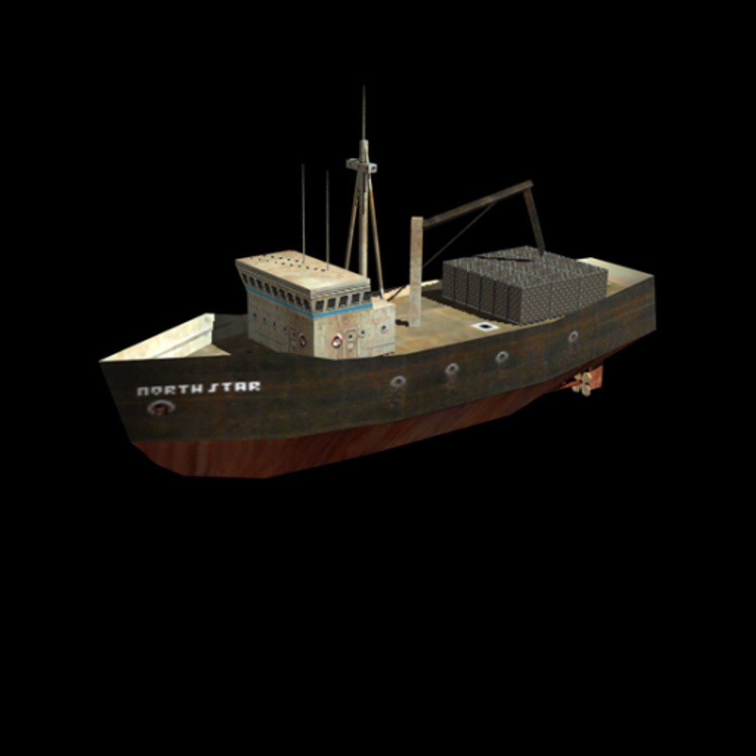 3d crab fishing boat