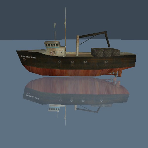 3d crab fishing boat
