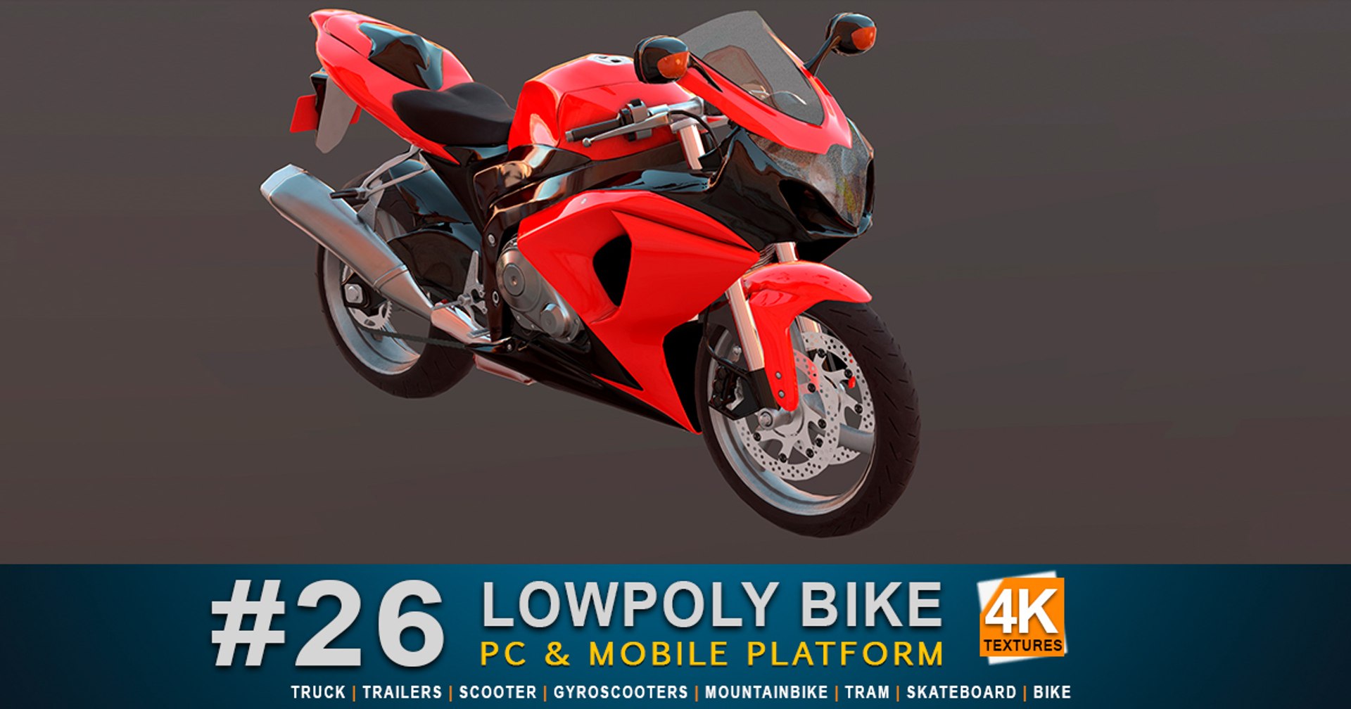 Sport bike 3D model - TurboSquid 1199942