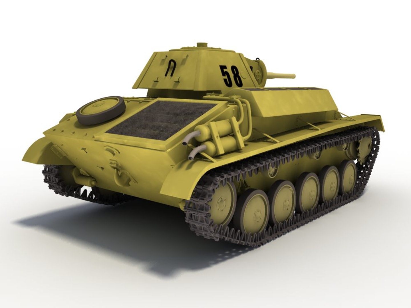 T-70 Tank 3d Model
