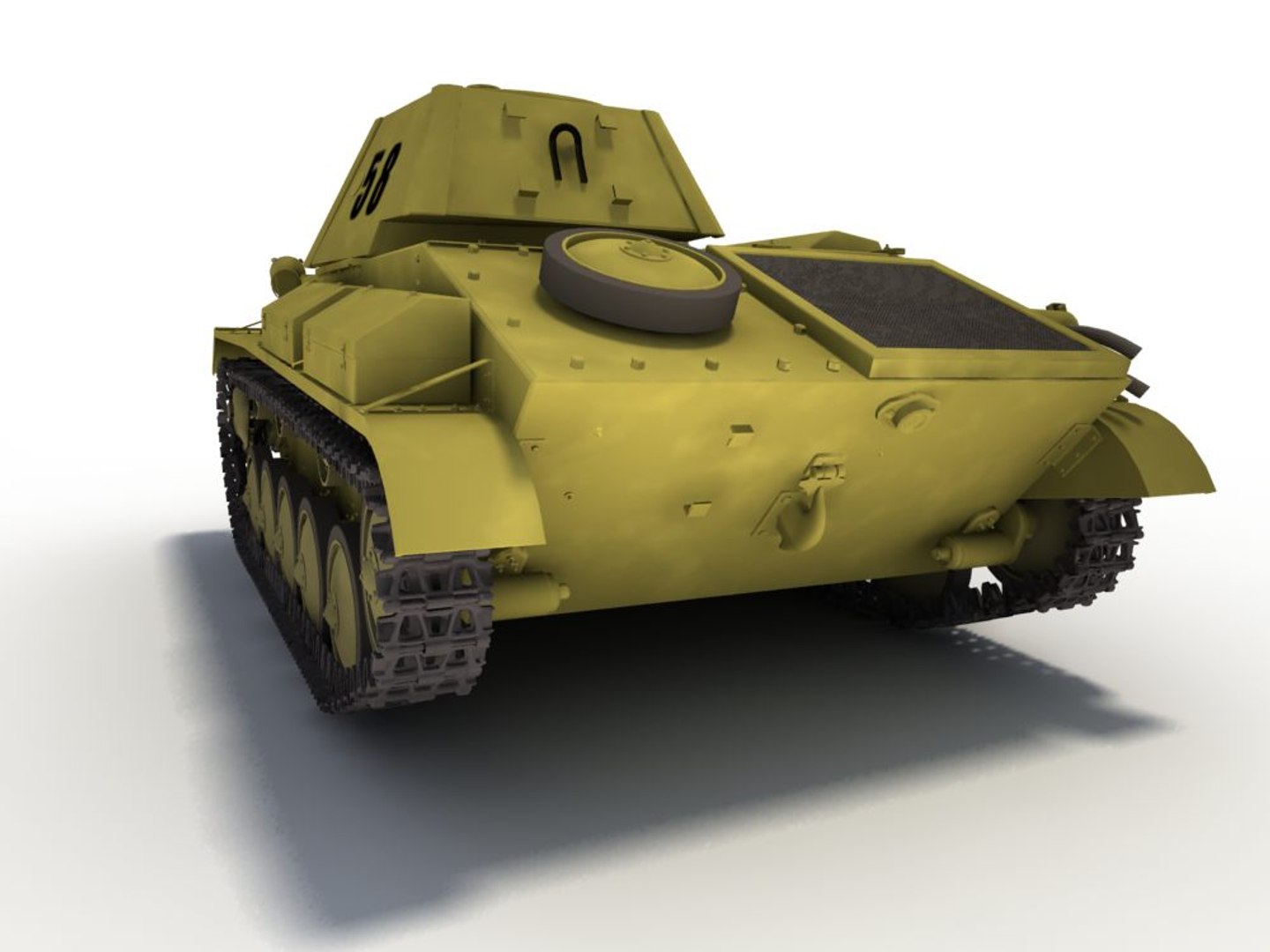 T-70 Tank 3d Model