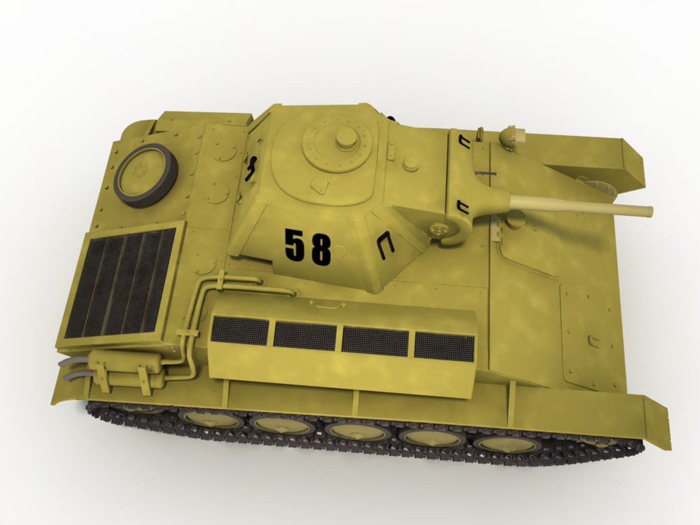 T-70 Tank 3d Model