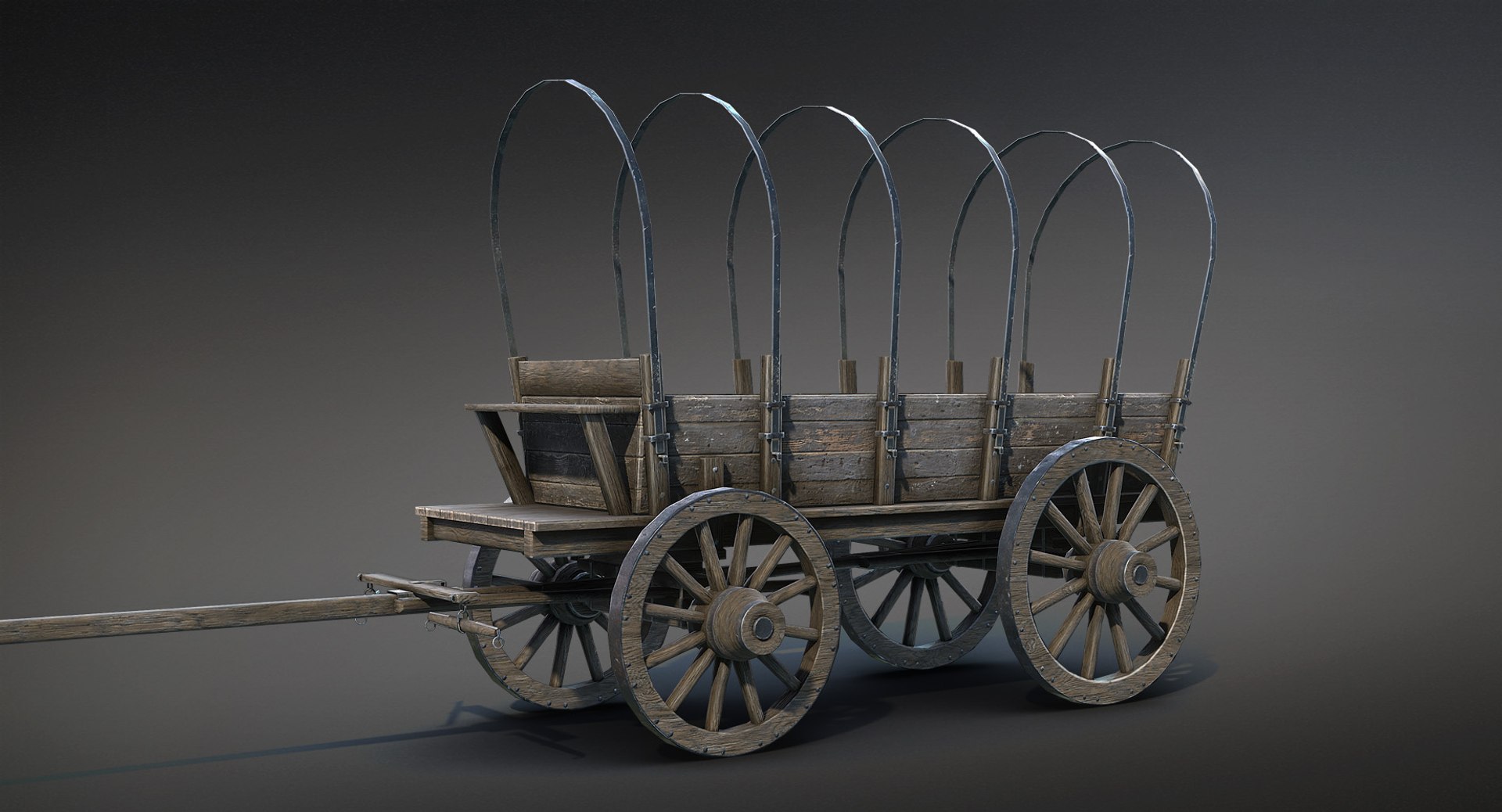 Low-poly Covered Wagon 3D Model - TurboSquid 1270943