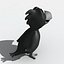 3d Model Cartoon Crow