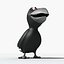 3d Model Cartoon Crow