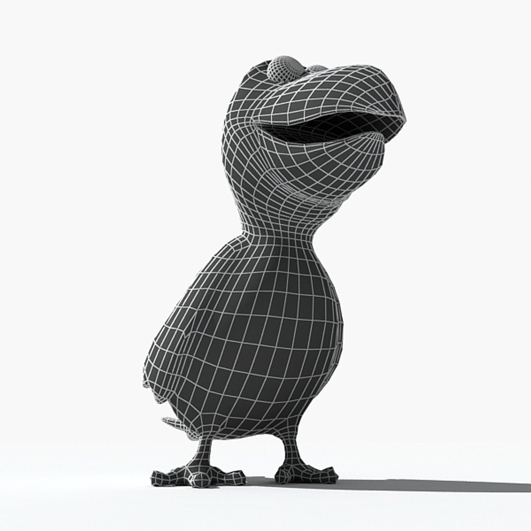 3d Model Cartoon Crow