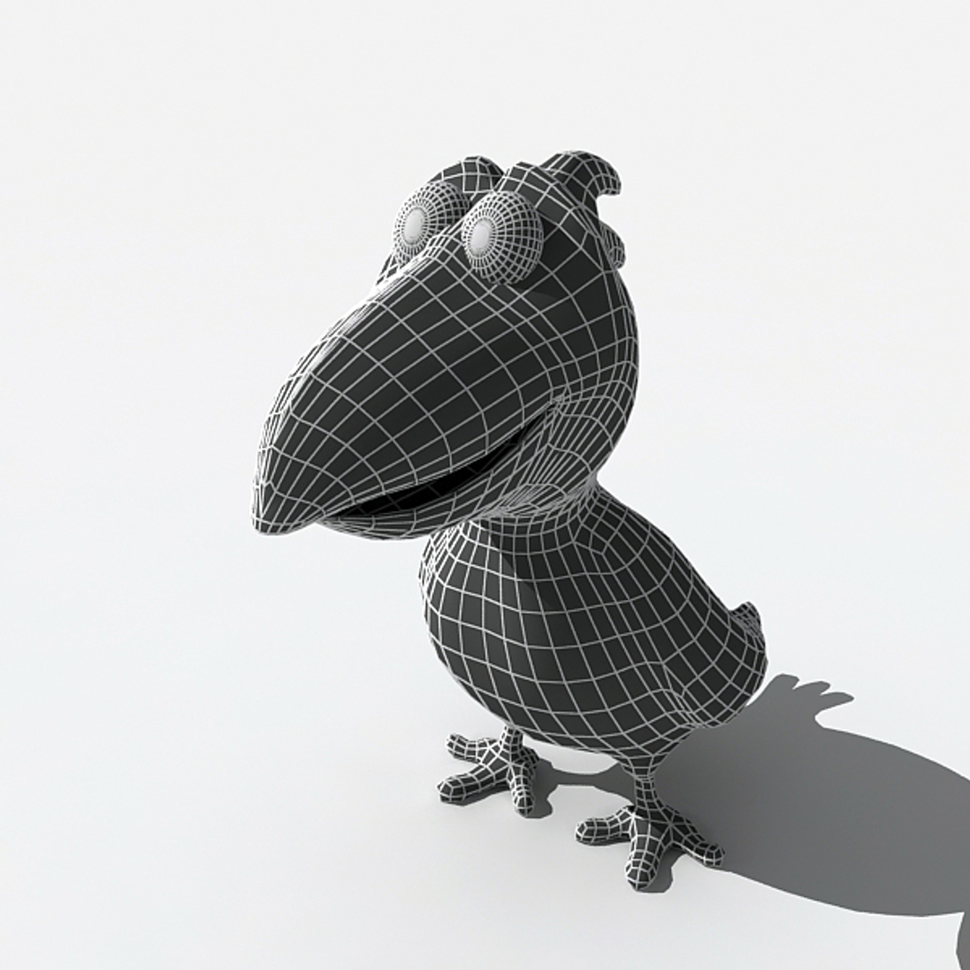 3d model cartoon crow