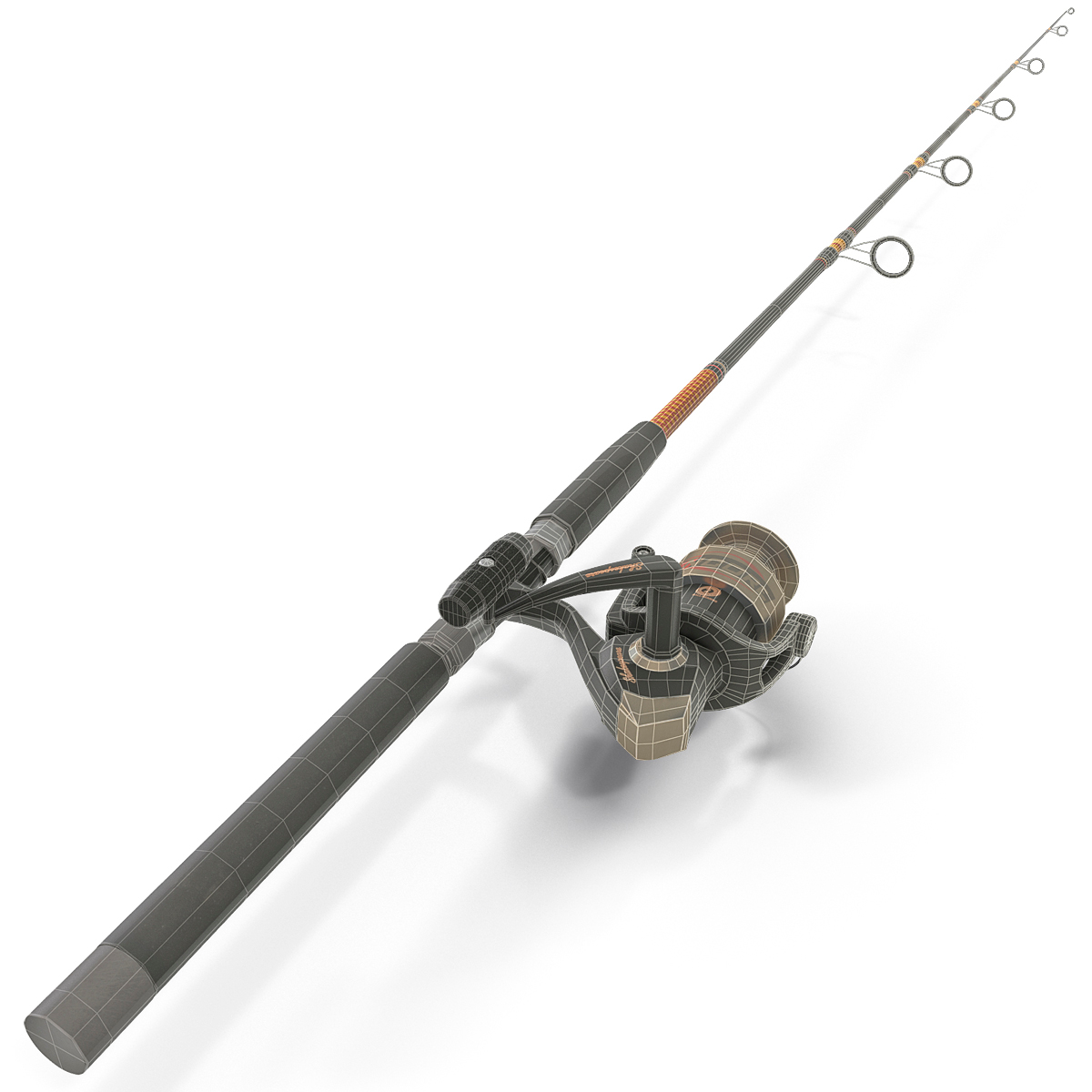 3d model fishing rod encore reel