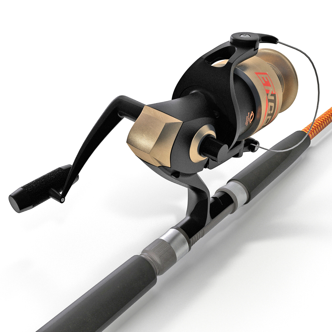3d model fishing rod encore reel