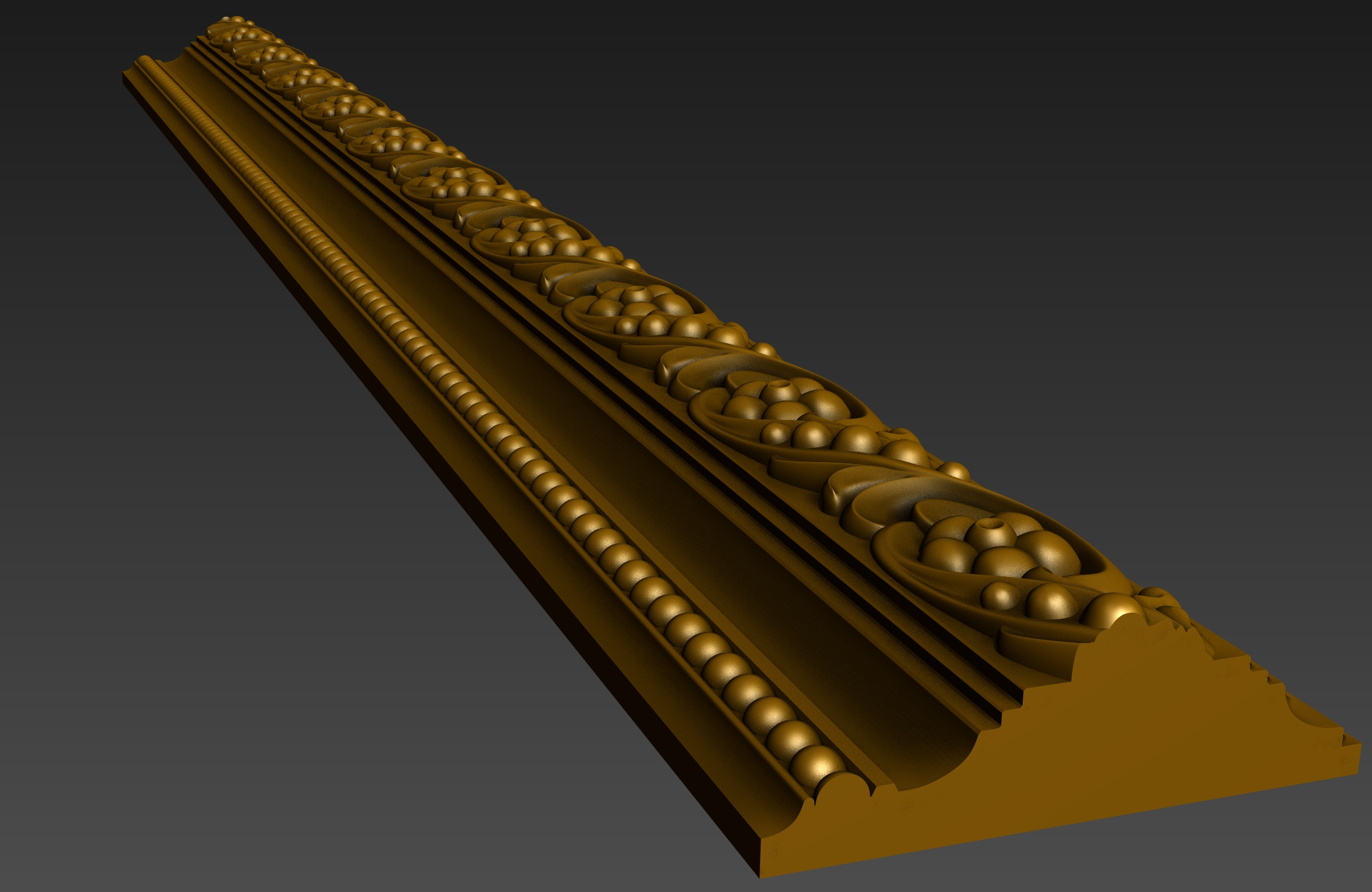 3D Molding 001, 3D model of decorative carved - TurboSquid 1738148