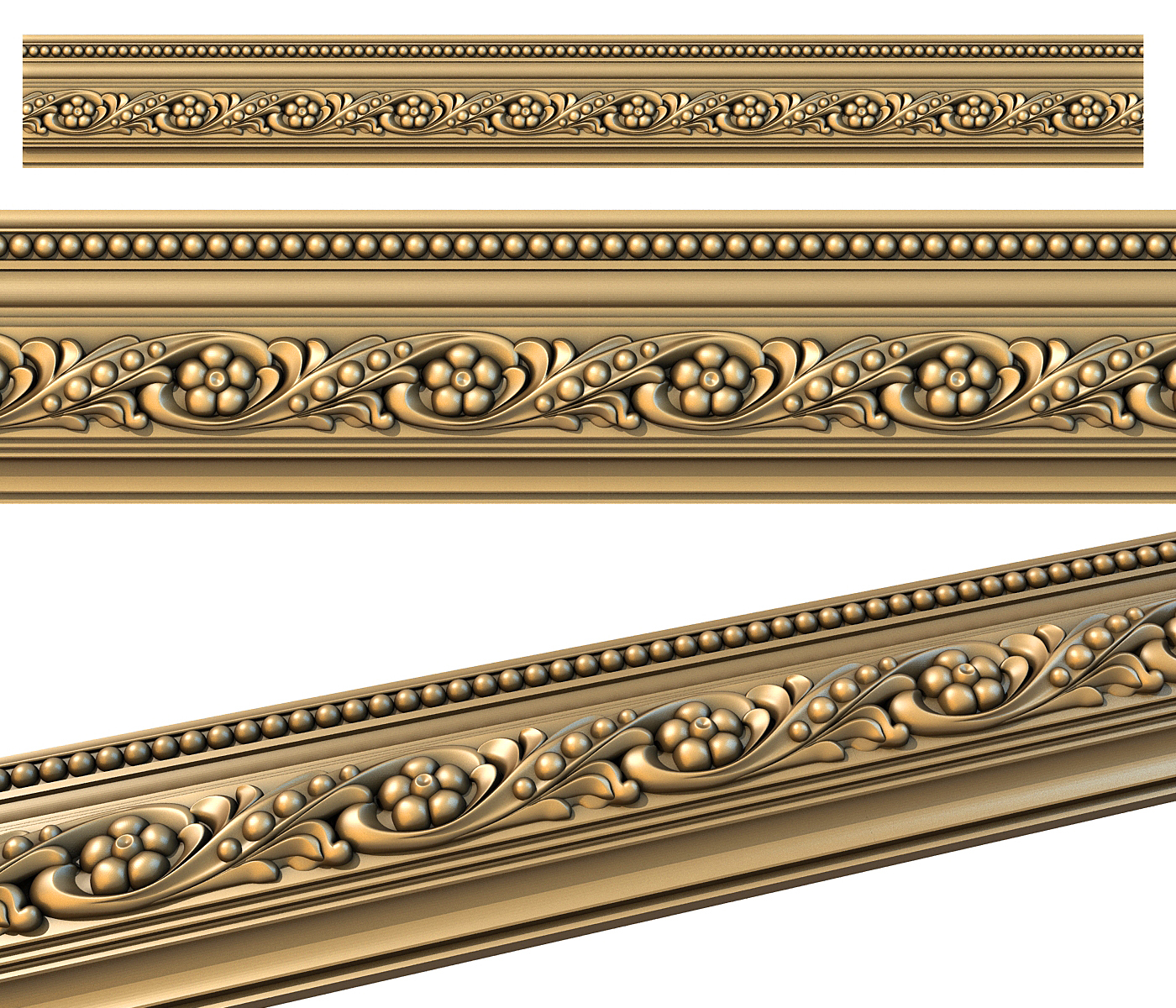 3D Molding 001, 3D model of decorative carved - TurboSquid 1738148