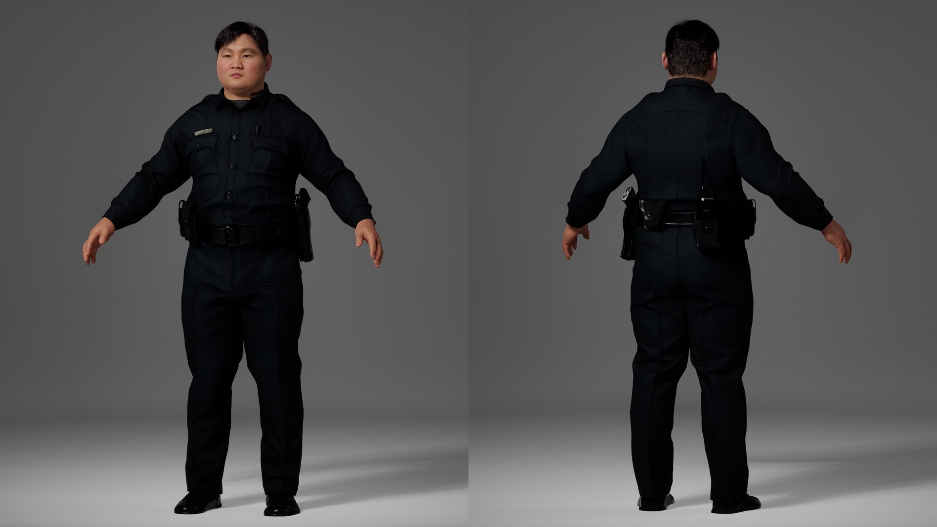 Police Officer Uniform - Game Ready Low Poly 3D Model - TurboSquid 2501764