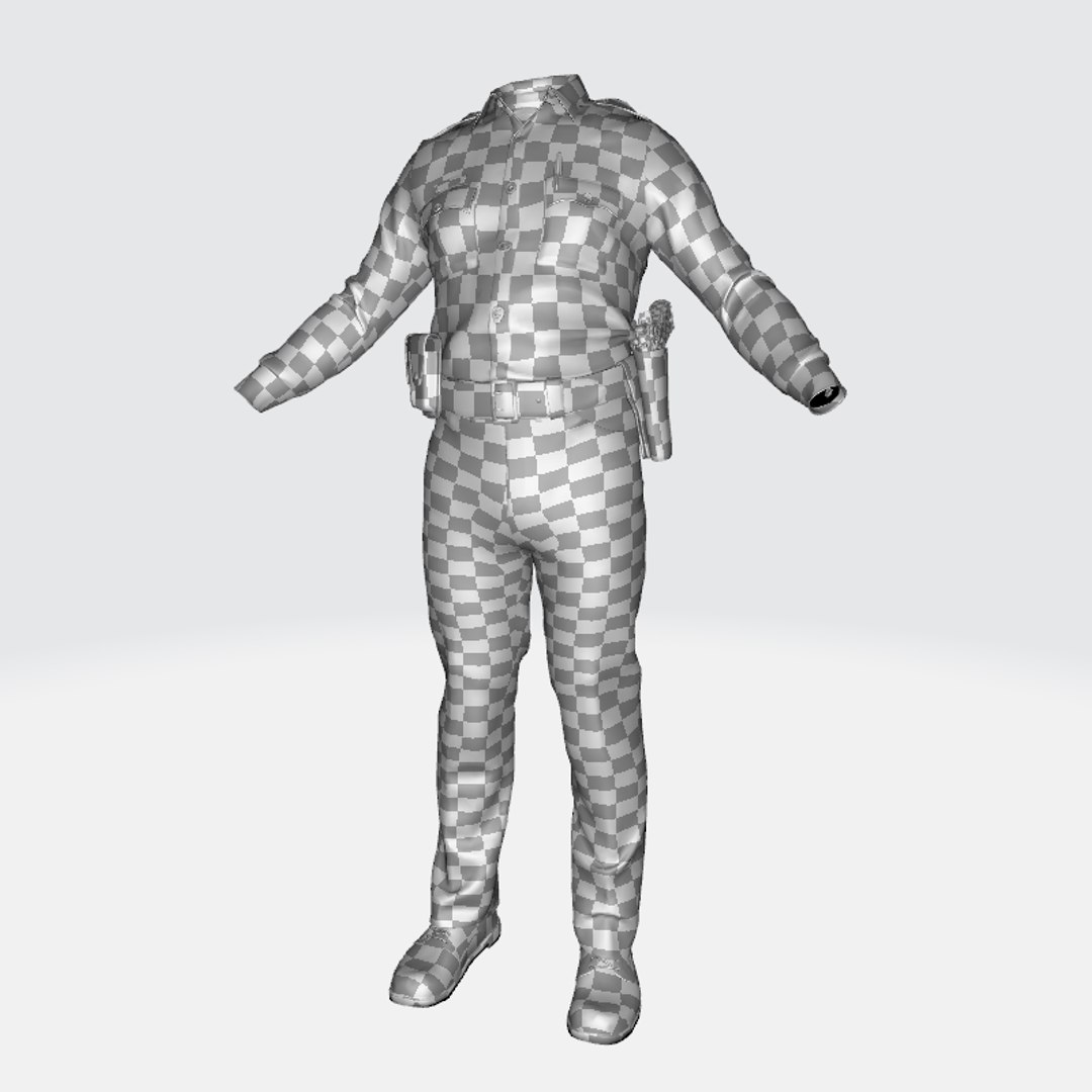 Police Officer Uniform - Game Ready Low Poly 3D Model - TurboSquid 2501764